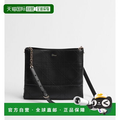 自营欧洲直邮Dior迪奥 Trianon女士Flat Macrocannage羊皮革链条
