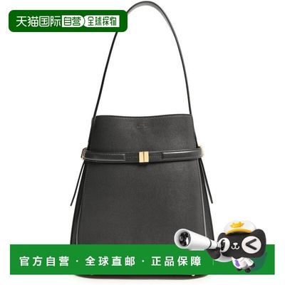 自营欧洲直邮Toteme Belted女士黑色小牛皮logo标识单肩包托特包