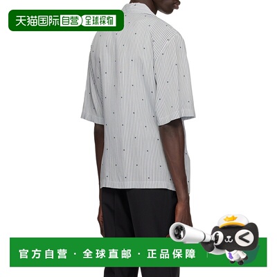 1h可退 香港直邮AMIRI 男士 翻领短袖衬衫 AMSTCA1103 black黑色