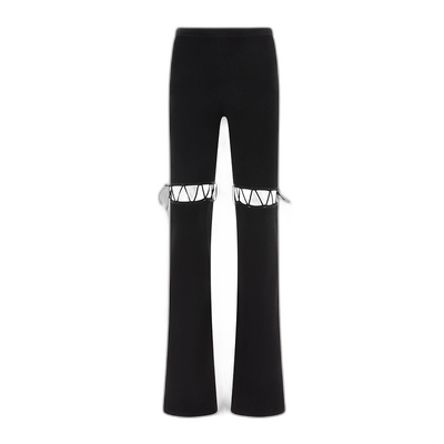 香港直邮Nensi Dojaka 喇叭形系带打底裤 KT022Black休闲显瘦外穿