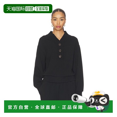 1h可退 香港直邮VARLEY 女士 Lucine 系扣毛衣 VAR03173 black黑