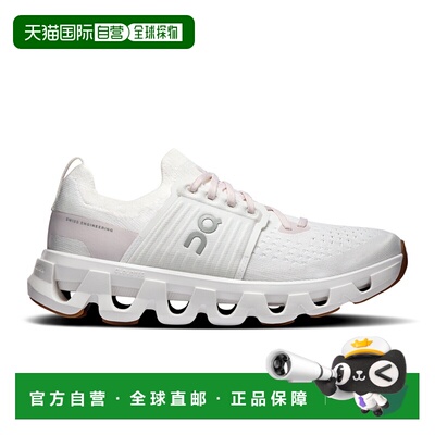 自营欧洲直邮On昂跑 Cloudswift 4女士白色/百合色聚酯纤维跑步鞋