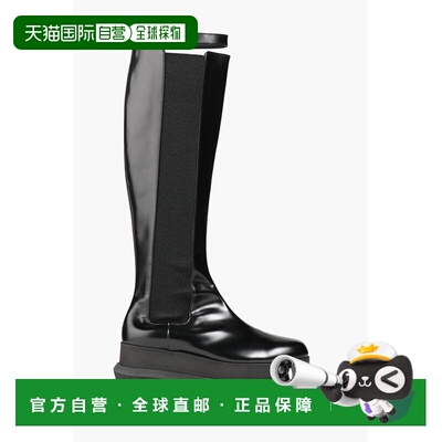 香港直邮Sacai 女士 Cowhide 漆皮靴子 2105758 black黑色 舒适时