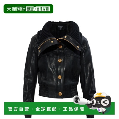 1h可退 香港直邮BALMAIN 女士夹克 GF1TE205LE040PA SS2026 黑色