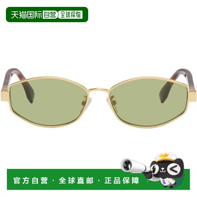 香港直邮Fendi 芬迪 女士 金色 Baguette 太阳镜 FE40216U5630N19
