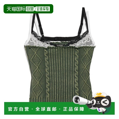香港直邮Balenciaga 棉质粗针织补丁吊带背心上衣 831102T3403
