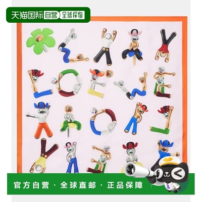 香港直邮LOEWE 罗意威 女士 Anagram 徽标真丝斜纹围巾
