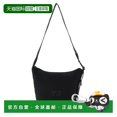 香港直邮Y-3 男士单肩包 JW6216BLACK SS2026 黑色斜挎包手提包