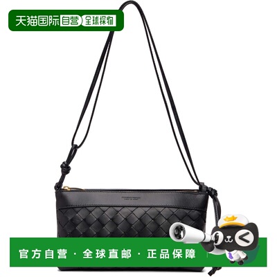 1h可退 香港直邮Bottega Veneta 葆蝶家 女士 黑色 Andiamo Doubl