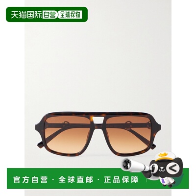 1h可退 香港直邮Gucci 古驰 女士 Horsebit-Embellished 飞行员龟