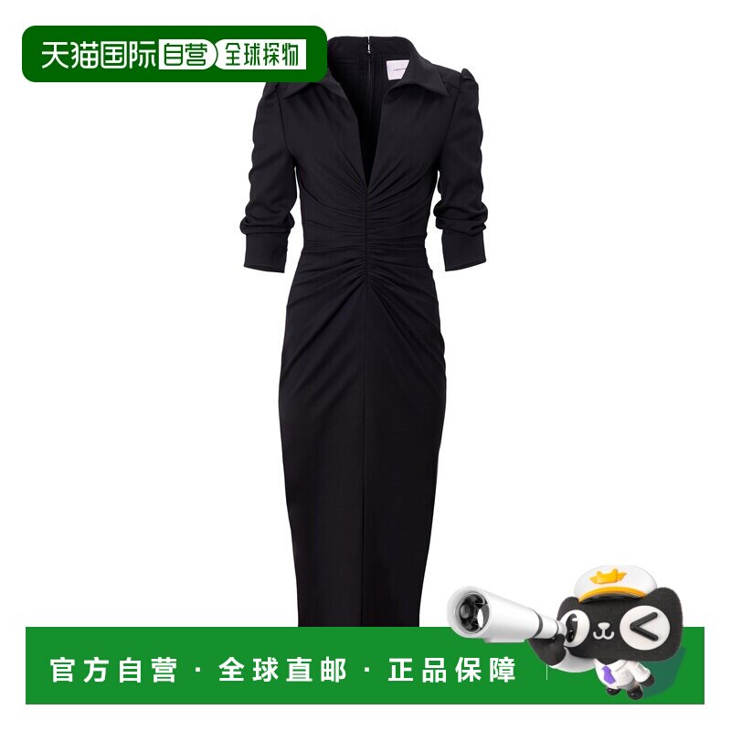 美国直邮CAROLINA HERRERA 女士 Tailoring 弹力羊毛中长连衣裙