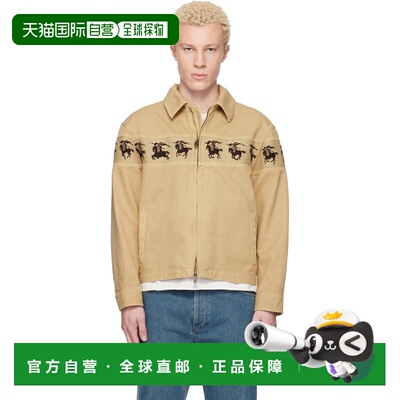 香港直邮Burberry 巴宝莉 男士 驼色 Galloping Knight Cotton Ca