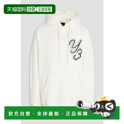 1h可退 香港直邮Y-3 男士 French 印花棉质厚绒布连帽衫 IT7524OW