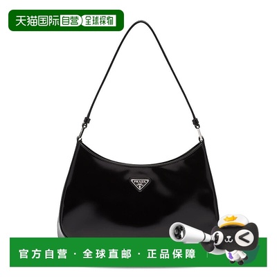 自营【99新未使用】欧洲直邮Prada 普拉达 Cleo系列 女士黑色皮革