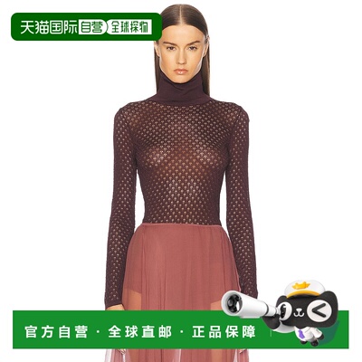 1h可退 香港直邮Chloe 蔻依 女士 针织长袖上衣 24WMP55 red红色