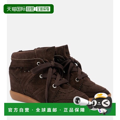香港直邮Isabel Marant 伊莎贝尔 玛兰 女士 Bobby 绒面革坡跟运