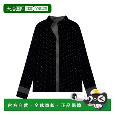 Emporio Armani 波点天鹅绒衬衫 EW005678AF24428FC367长袖