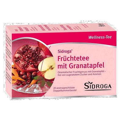 德国药房Sidroga水果石榴茶包20X2.0g健康膳食能量胶