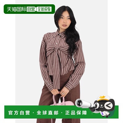 香港直邮PINKO 女士衬衫 106672A33QLN1 SS2026 棕色 PINKO CHRIS