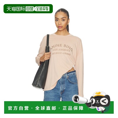 1h可退 香港直邮ANINE BING 女士 Ivan Melrose Stencil 长袖上衣