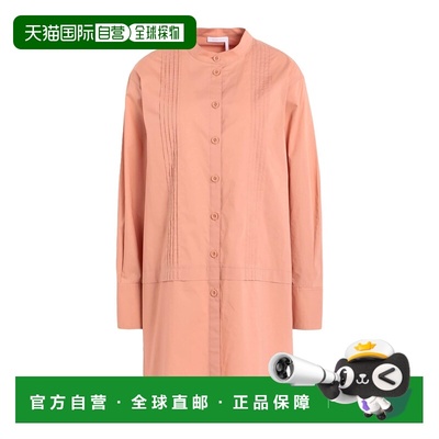 香港直邮chloe 女士 Blouses 纯色衬衫 pink粉色 舒适时尚