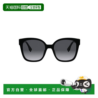 香港直邮FENDI 女士太阳镜 FE40186I01B CO 黑色 几何框太阳镜
