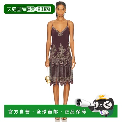 1h可退香港直邮Bode 女士 Epoque 钉珠连衣裙 WRF25DR018吊带