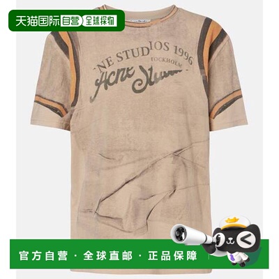 香港直邮Acne Studios 艾克妮 女士 徽标棉质针织T恤 AL0520FNWNT