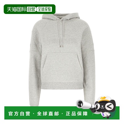 1h可退 香港直邮Saint Laurent 圣罗兰 女士 灰色棉混纺卫衣 7283