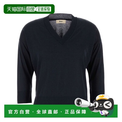 1h可退 香港直邮HERNO 女士T恤 JV000015D520569200 CO 蓝色 Midn
