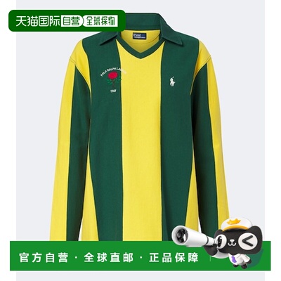 香港直邮Polo Ralph Lauren Polo 拉夫 劳伦 女士 条纹棉质针织Po
