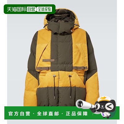 香港直邮Sacai 男士 色块羽绒夹克 yellow黄色 舒适时尚