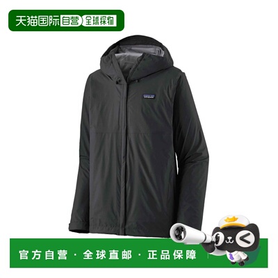 自营欧洲直邮Patagonia Torrentshell 3L男士黑色尼龙防风防水夹