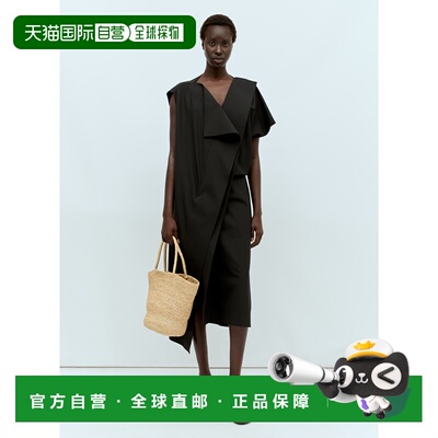 1h可退 香港直邮The Row 女士 Leonie 连衣裙 7904W2968 black黑