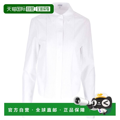 1h可退 香港直邮LOEWE 女士衬衫 S540Y05X942090 SS2024 白色 长