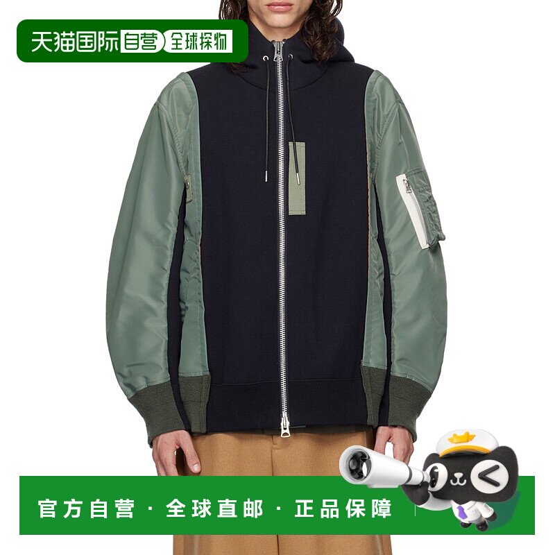 香港直邮Sacai 长袖连帽衫 2403454M拉链