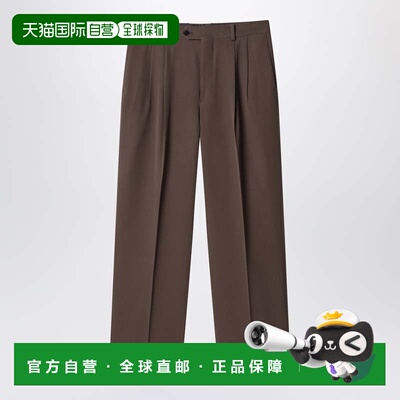 香港直邮AURALEE 男士 DOUBLEPLEATED 羊毛华达呢裤子 A26SP04MGW