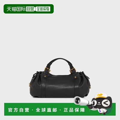 自营欧洲直邮GERARD DAREL 24H女士单肩包斜挎包手提包黑色皮革