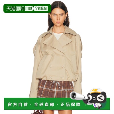 香港直邮Acne Studios 艾克妮 女士 Oleo 斜纹布风衣夹克 A90734