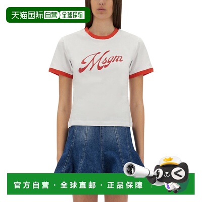 欧洲直邮MSGM 女士T恤 3842MDM11025712401 SS202【付后1h可退】