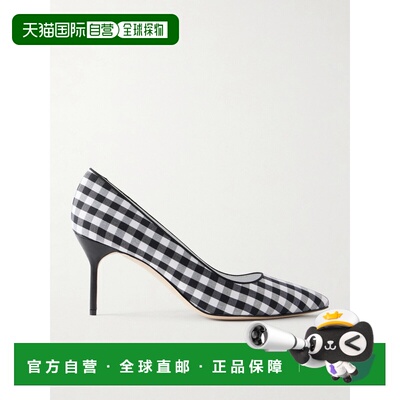 MANOLO BLAHNIK 莫罗 伯拉尼克 女士 BB 70 格纹编织浅口