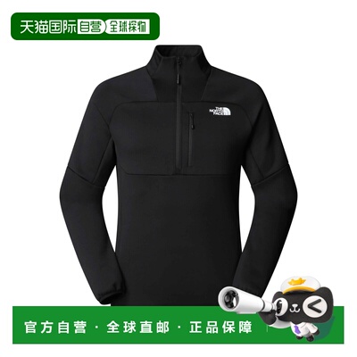 自营欧洲直邮The North Face北面 Meteora男士黑色拉链胸袋抓绒衣