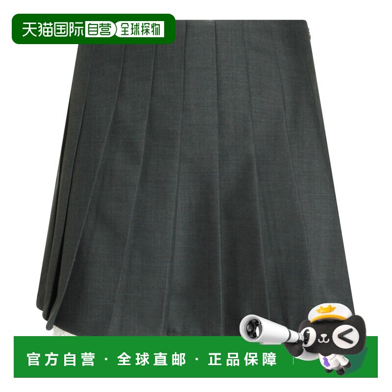 1h可退 香港直邮Self-Portrait 女士 灰色羊毛半身裙 PF26006SKGR