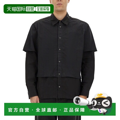 1h可退 香港直邮DIESEL 男士衬衫 A161990KNAI9XX SS2025 黑色 长