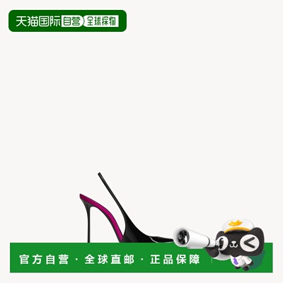 自营欧洲直邮YSL圣罗兰 AMALIA女士黑色/倒挂金钟色小牛皮尖头高