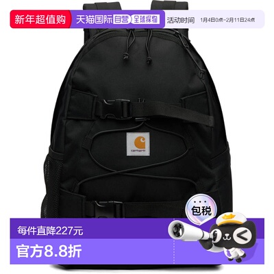 1h可退 香港直邮CARHARTT WIP 男士 黑色 Kickflip 双肩包 I03146