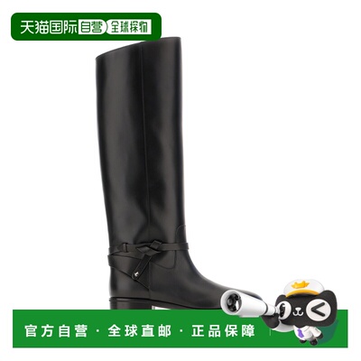 1h可退 香港直邮Jimmy Choo 周仰杰 女士 Lawton 黑色皮质靴子 LA