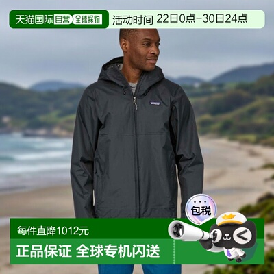 自营欧洲直邮Patagonia Torrentshell 3L男士黑色尼龙防风防水夹