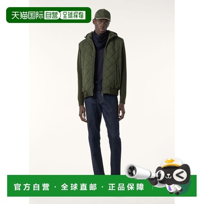 自营欧洲直邮Loro Piana 男士绿色细纤维夹克