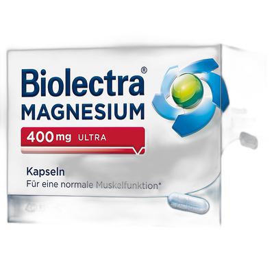 欧洲直邮德国Biolectra氧化镁高剂量400mg补镁胶囊40粒肌肉抽筋